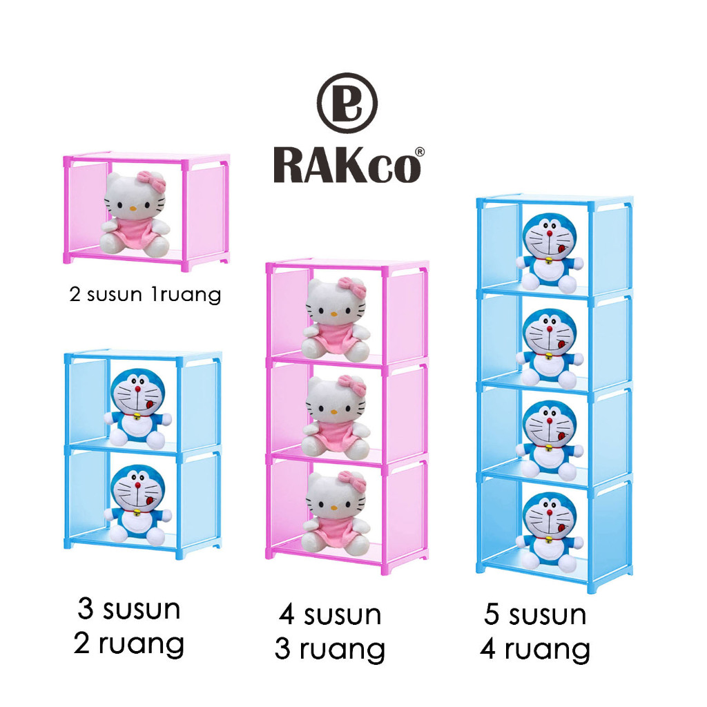 Jual Rak Boneka / Rak Buku 5 Susun Multifungsi / Tempat Multiguna ...