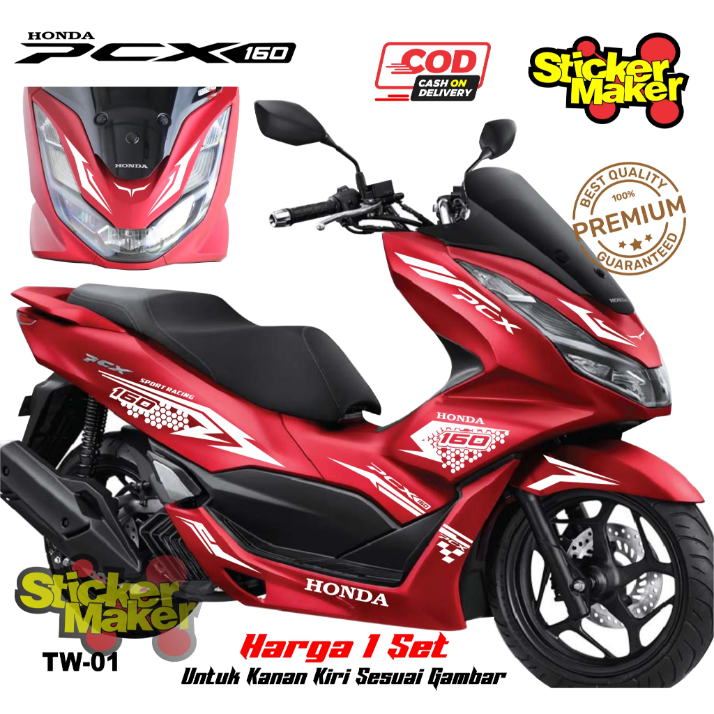 Jual COD sticker cutting bodi honda pcx 160 new 2021striping pcx 160 ...