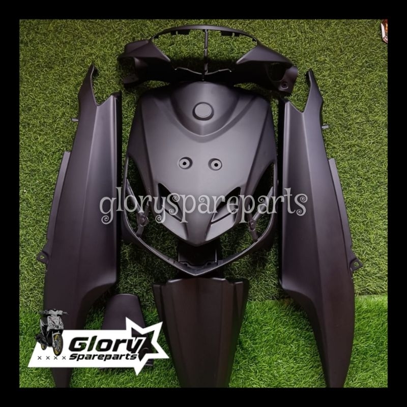 Jual fullset body halus Yamaha Mio smile warna hitam doff | Shopee ...