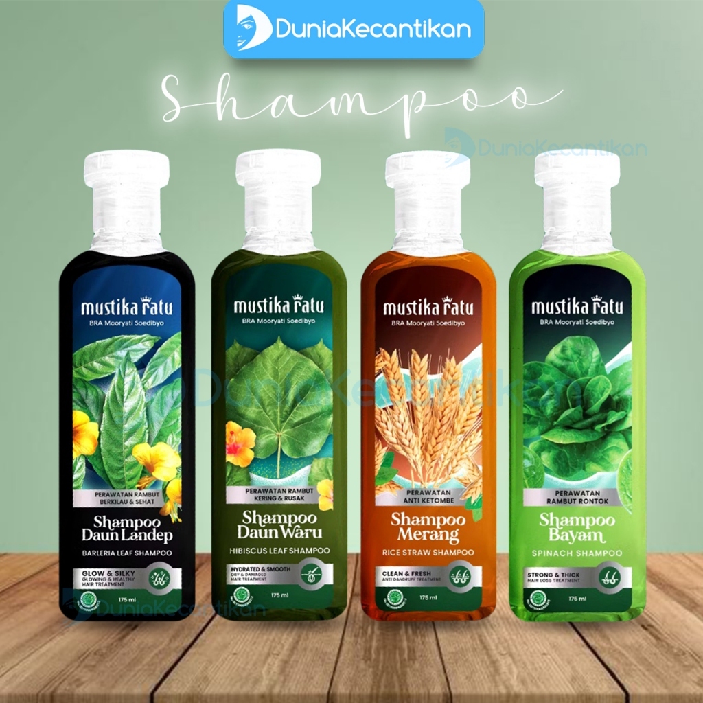 Jual Mustika Ratu Shampo 175 ml - Bayam - Daun Waru - Shampoo Merang ...