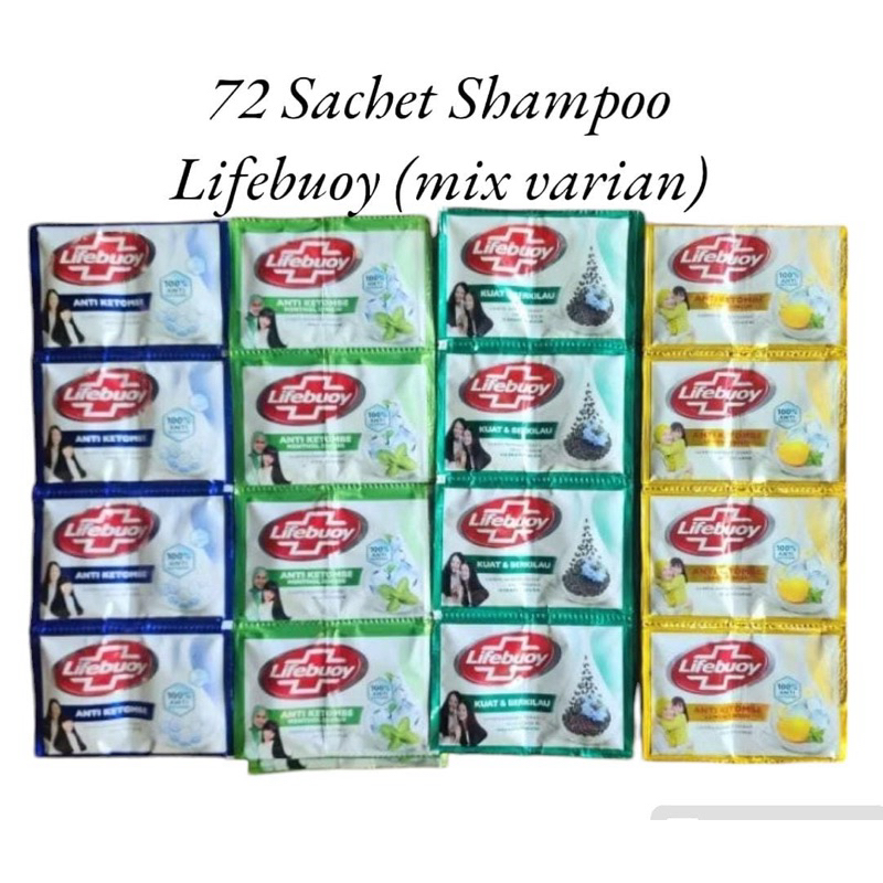 Jual 72 Sachet SHAMPO LIFEBUOY RENCENG Perawatan anti ketombe dan ...