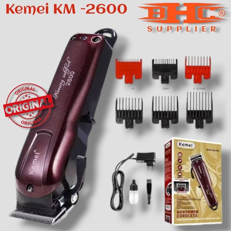 Jual Kemei KM - 2600 Original Hair Clipper Mesin Pencukur Rambut Wireless Elektrik Tanpa Kabel ...