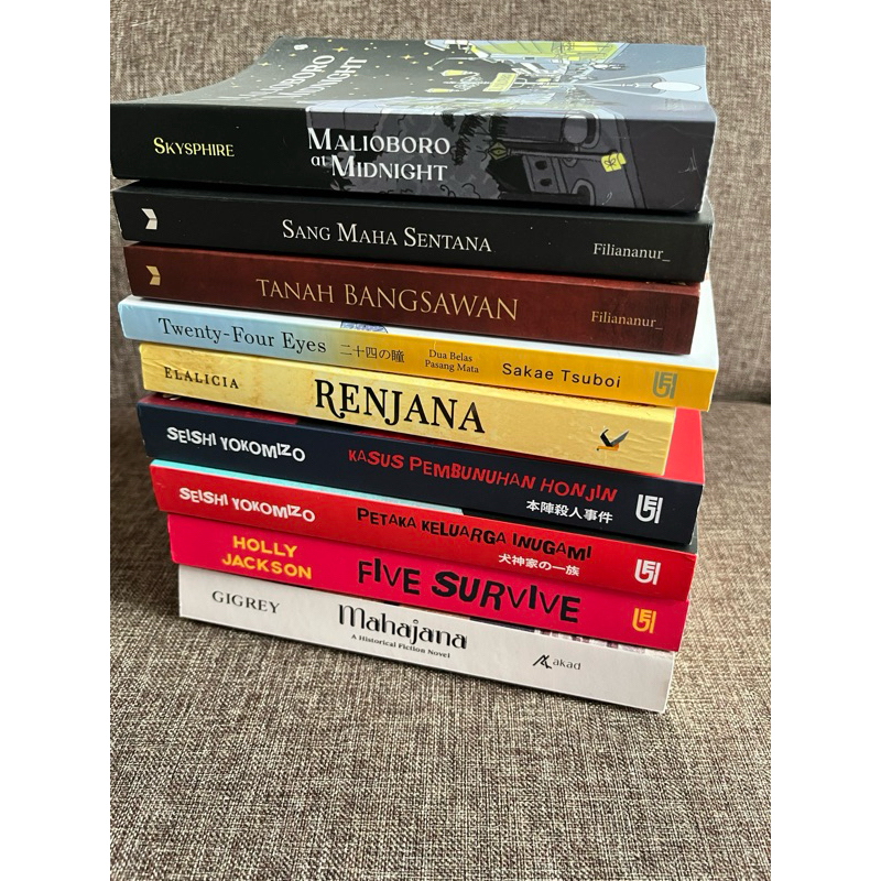 Jual PRELOVED NOVEL SOFT COVER ORIGINAL (mahajana, five survive ...