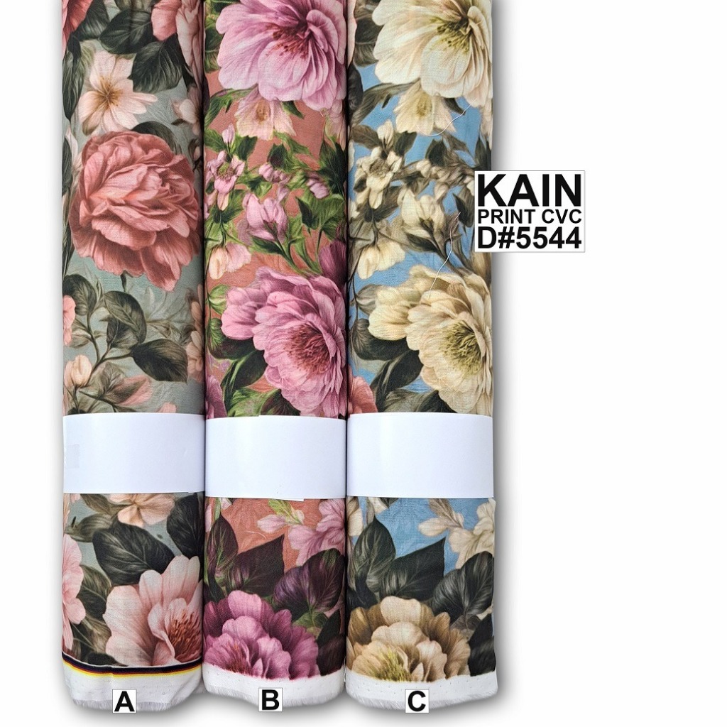 Jual Kain Katun / Kain Katun Print CVC D-5544 (Per 0.5 meter) | Shopee ...