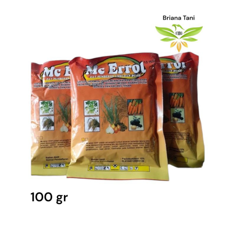Jual Mc Errol 15 WP 100 Gram ZPT Paclobutrazol 15% Pembesar Umbi Arena ...