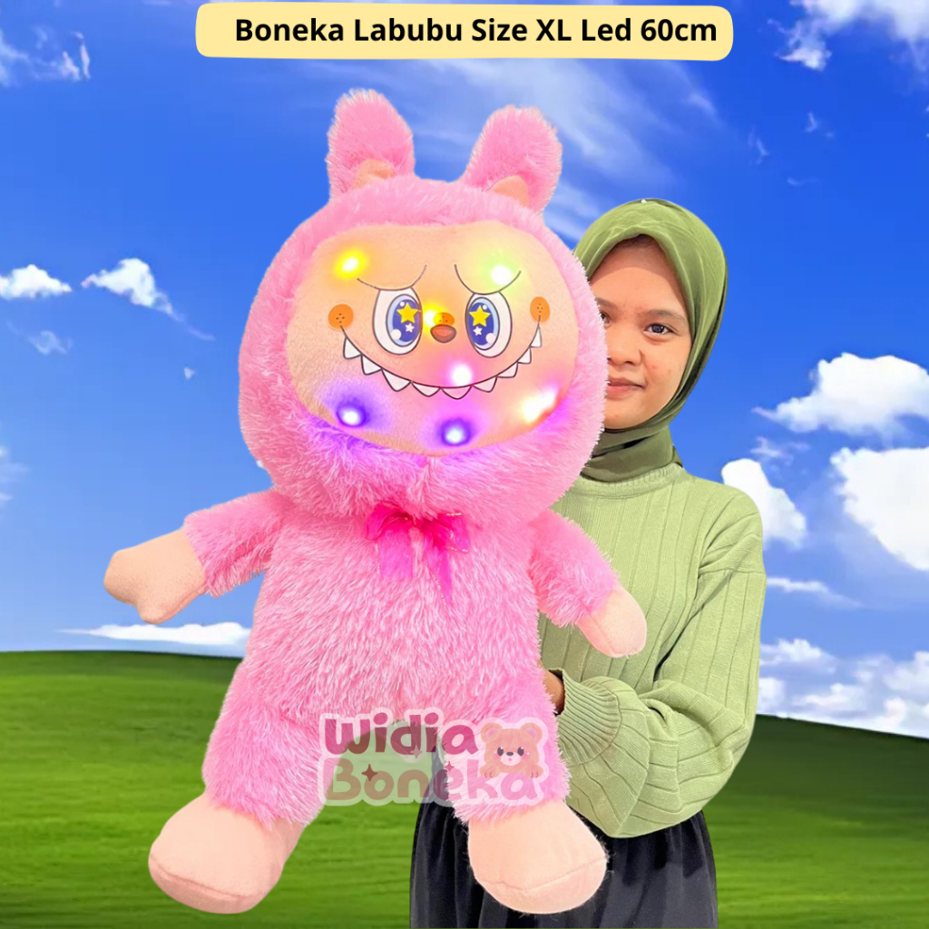 Jual BONEKA LABUBU TINGGI 60CM PAKAI LAMPU LED THE MONSTER EXCITING ...