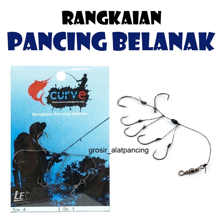 Jual Kail Belanak Rangkaian Kail Pancing Gombyok Belanak Curve Gombrok ...