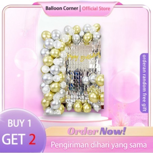 Jual Set Balon Dekorasi Elegant Mewah Tema Gold Silver Perlengkapan ...
