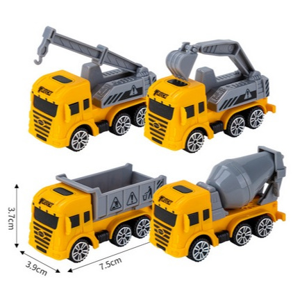 Jual Hiasan Kue Cake Topper Heavy Duty ISI 4 Pcs Excavator Mainan Mobil ...