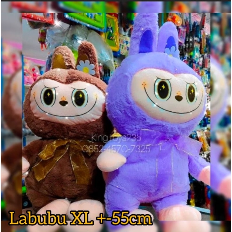 Jual Boneka Labubu Jumbo 65cm Bahan Lembut Halus Ukuran Besar Kado ...