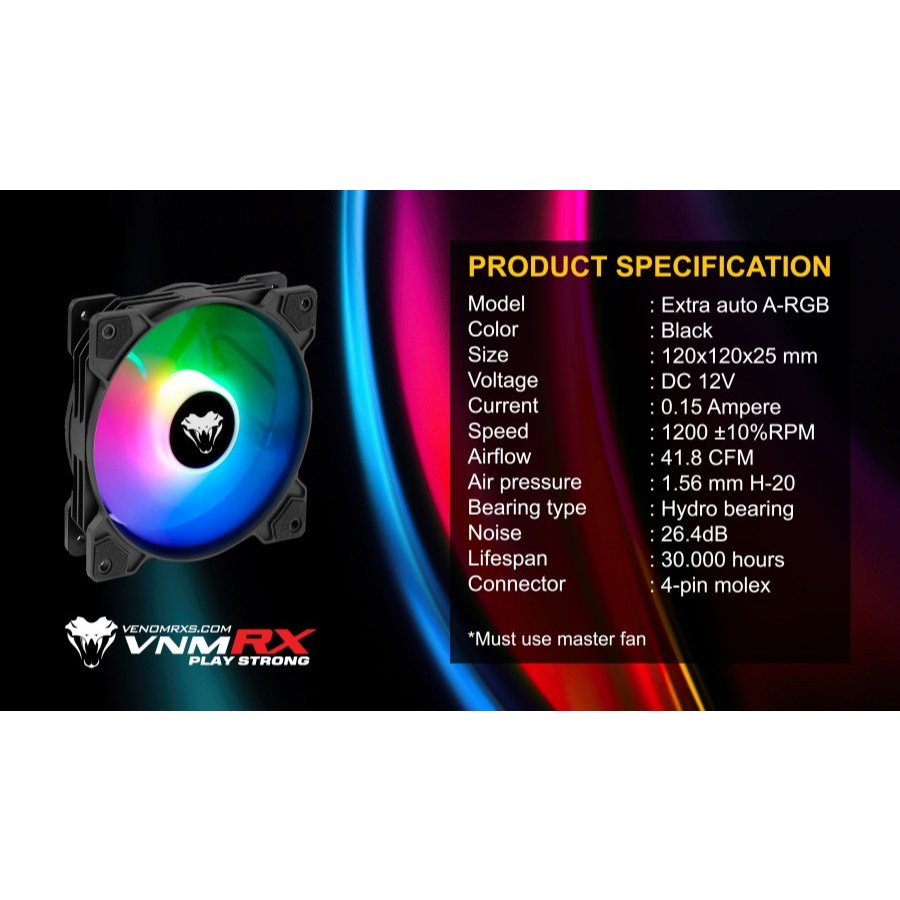 Jual VENOMRX FAN RHOMBUS EXTRA AUTO ARGB | Shopee Indonesia