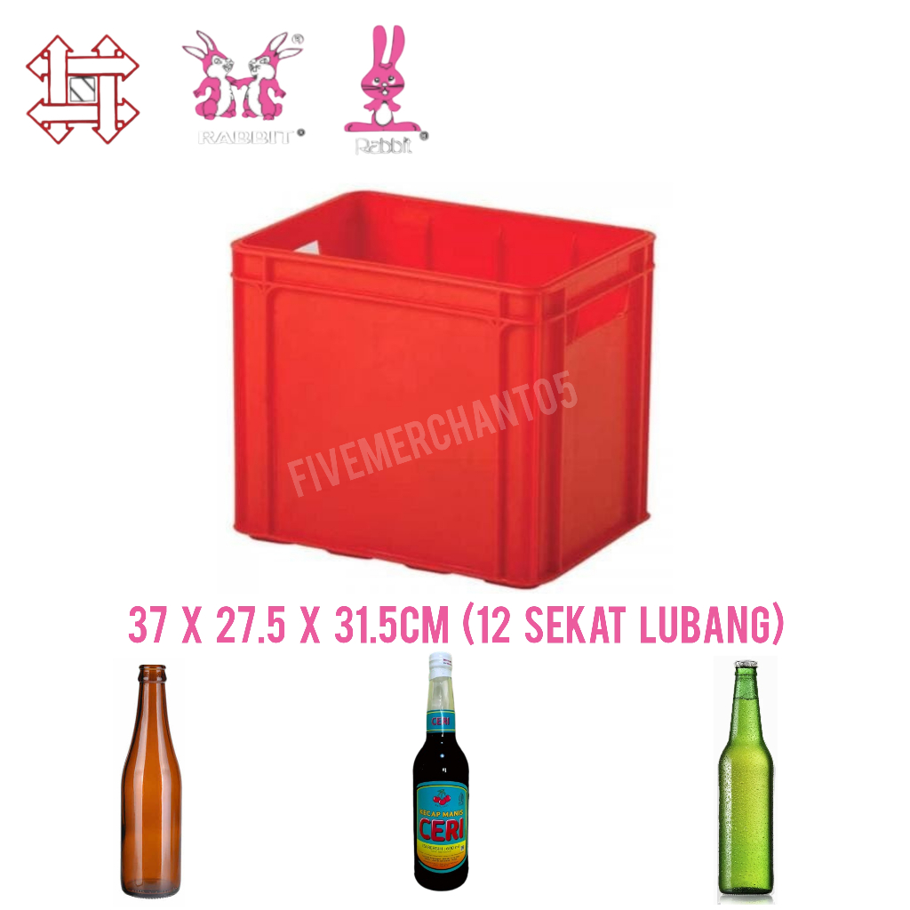 Jual Krat Botol Sekat Isi 12 Rabbit 8008 Keranjang Botol Bir Kecap ...