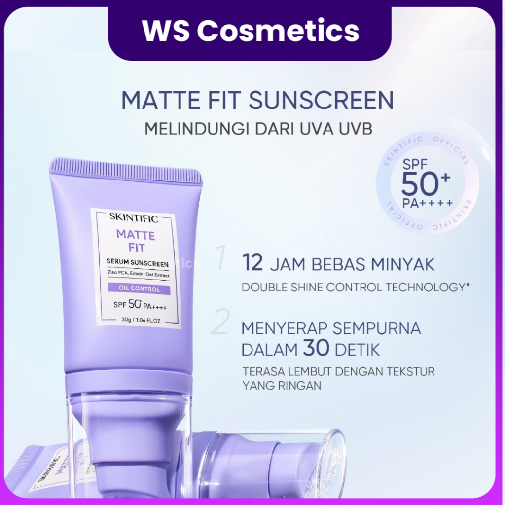 Jual SKINTIFIC - Matte Fit Serum Sunscreen 50g SPF 50+ PA++++ | Shopee ...