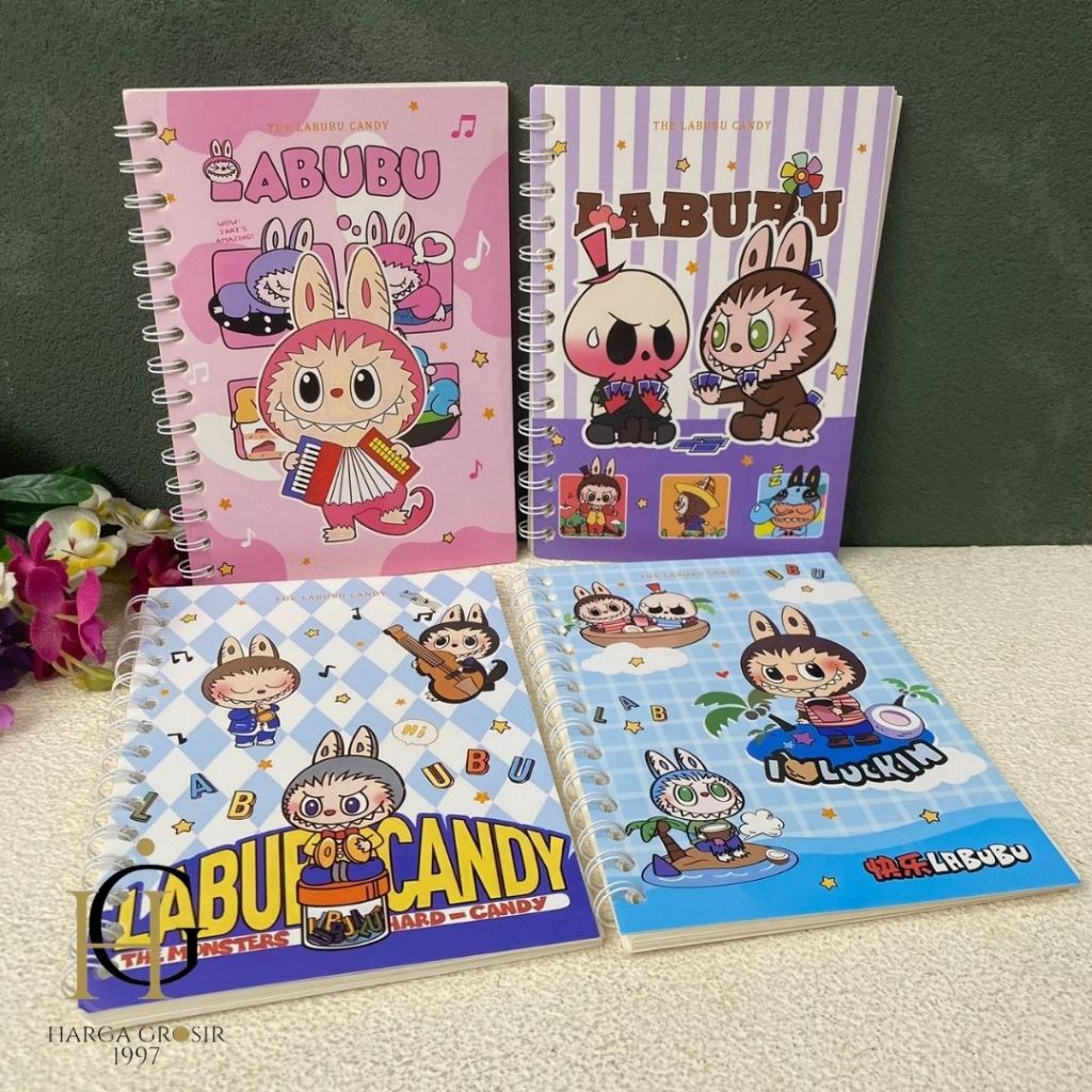 Jual BUKU BINDER SPIRAL A5 LABUBU TERMURAH LUCU BUKU HARIAN BUKU ...