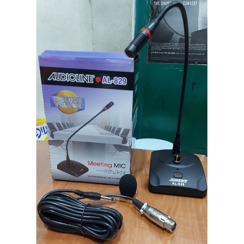 Jual Mic mimbar / microphone meja Audioline podium | Shopee Indonesia