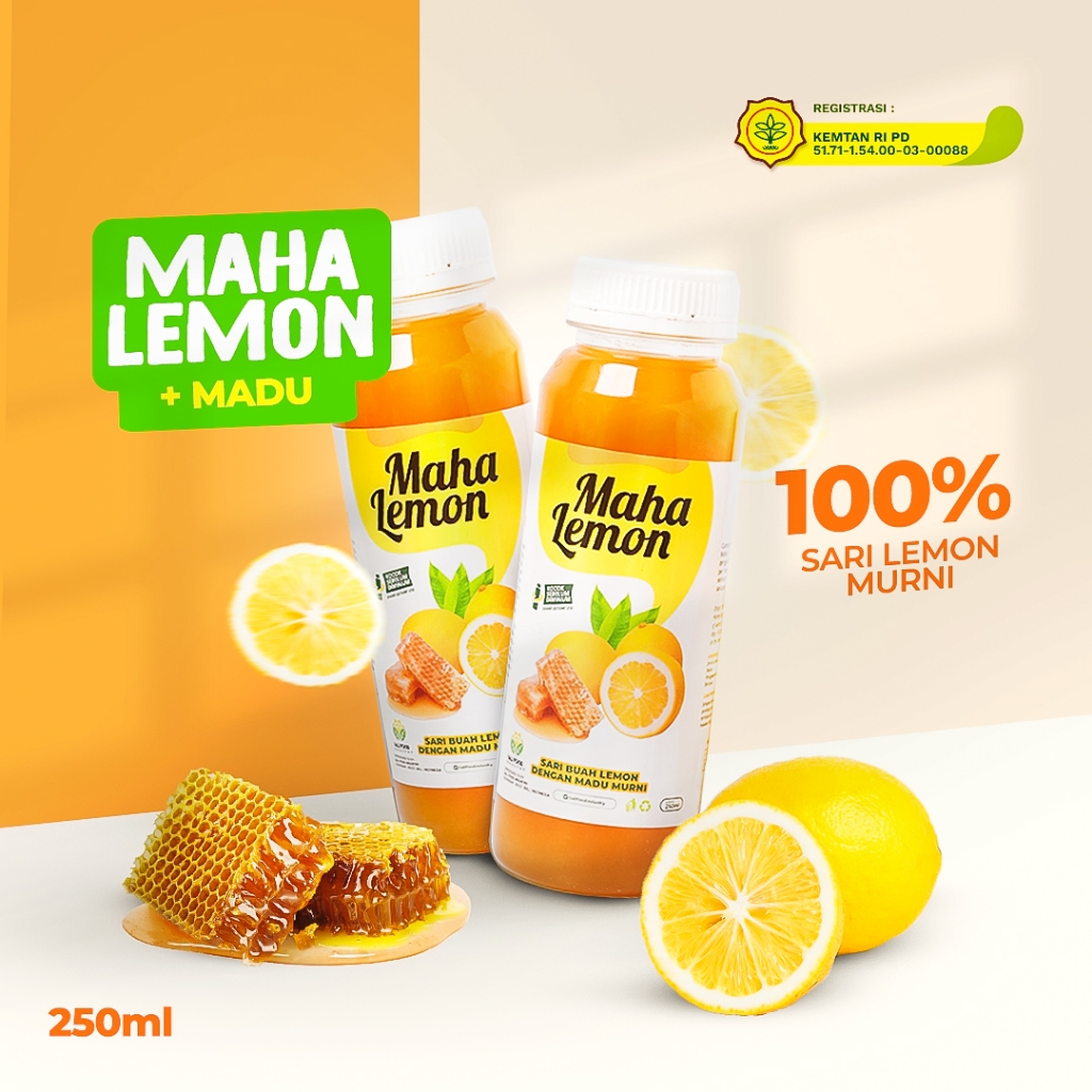 Jual Maha Lemon Madu - Sari Lemon Murni + Madu Murni ukuran 250 ml ...