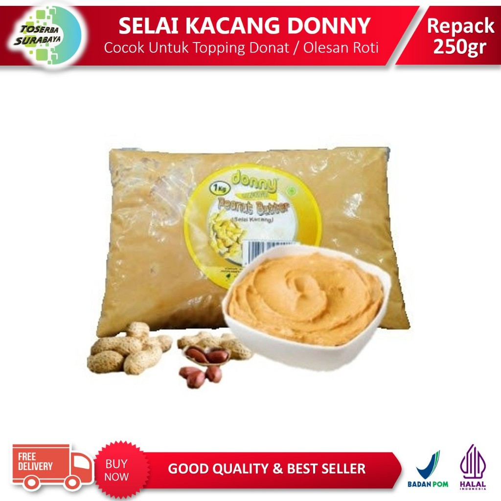 Jual Selai Kacang Merk DONNY 250gr - Peanut Butter Premium Quality ...