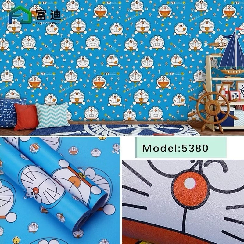 Jual wallpaper dinding doraemon kepala ukuran 8m s/d 9m x 45cm | Shopee Indonesia
