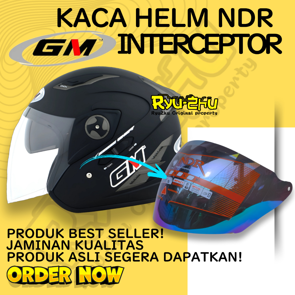 Jual Kaca Helm | Visor | GM INTERCEPTOR by NDR1 | Shopee Indonesia