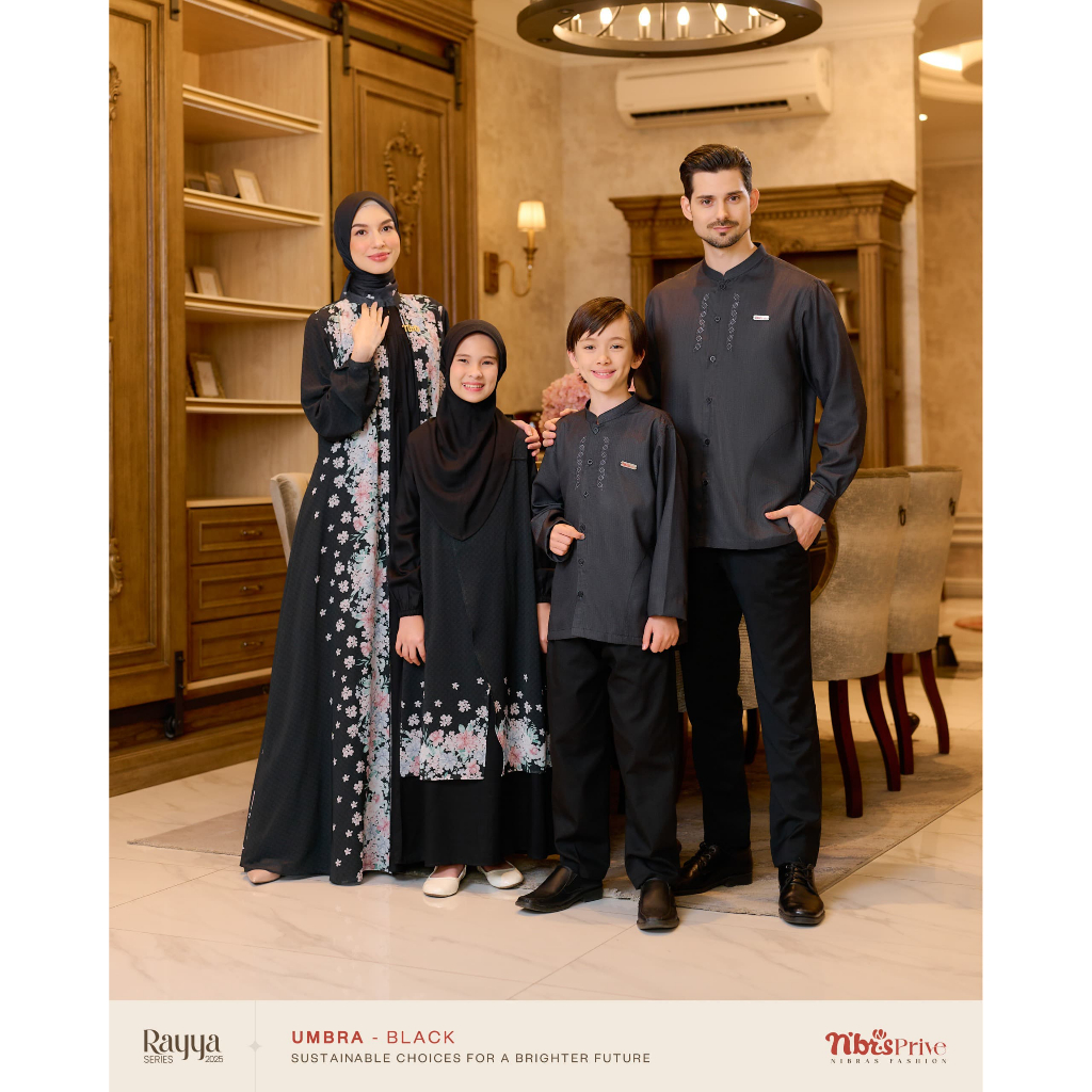 Jual Nibras Rayya Series UMBRA BLACK Bahan Rayon Viscose Baby Doll ...