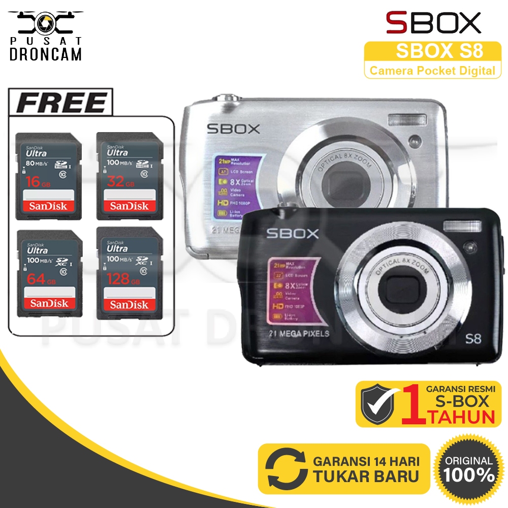 Jual SBOX S8 Camera Pocket Digital 21MP - Kamera Original - Garansi Resmi | Shopee Indonesia