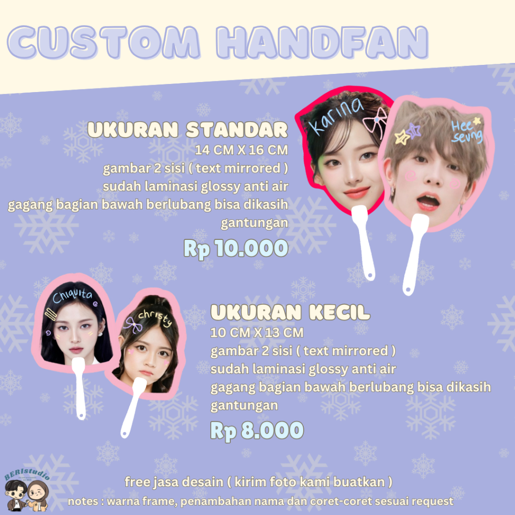 Jual CUSTOM HANDFAN KIPAS TANGAN CUSTOM by BERIstudio | Shopee Indonesia