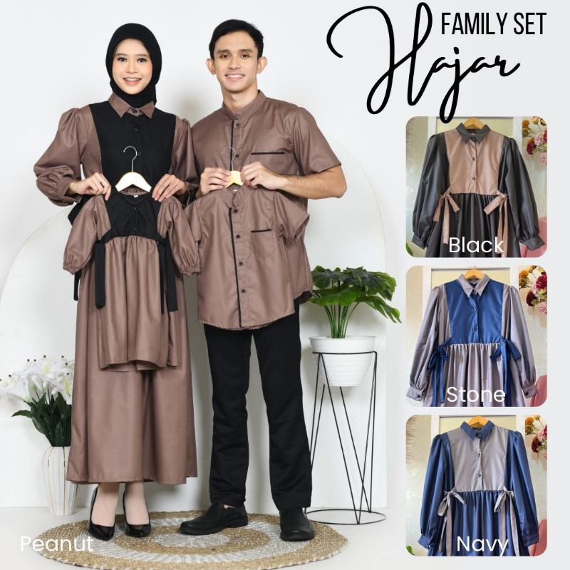 Jual Family Set Baju Couple Keluarga HAJAR Sarimbit Baju Lebaran 2025 ...