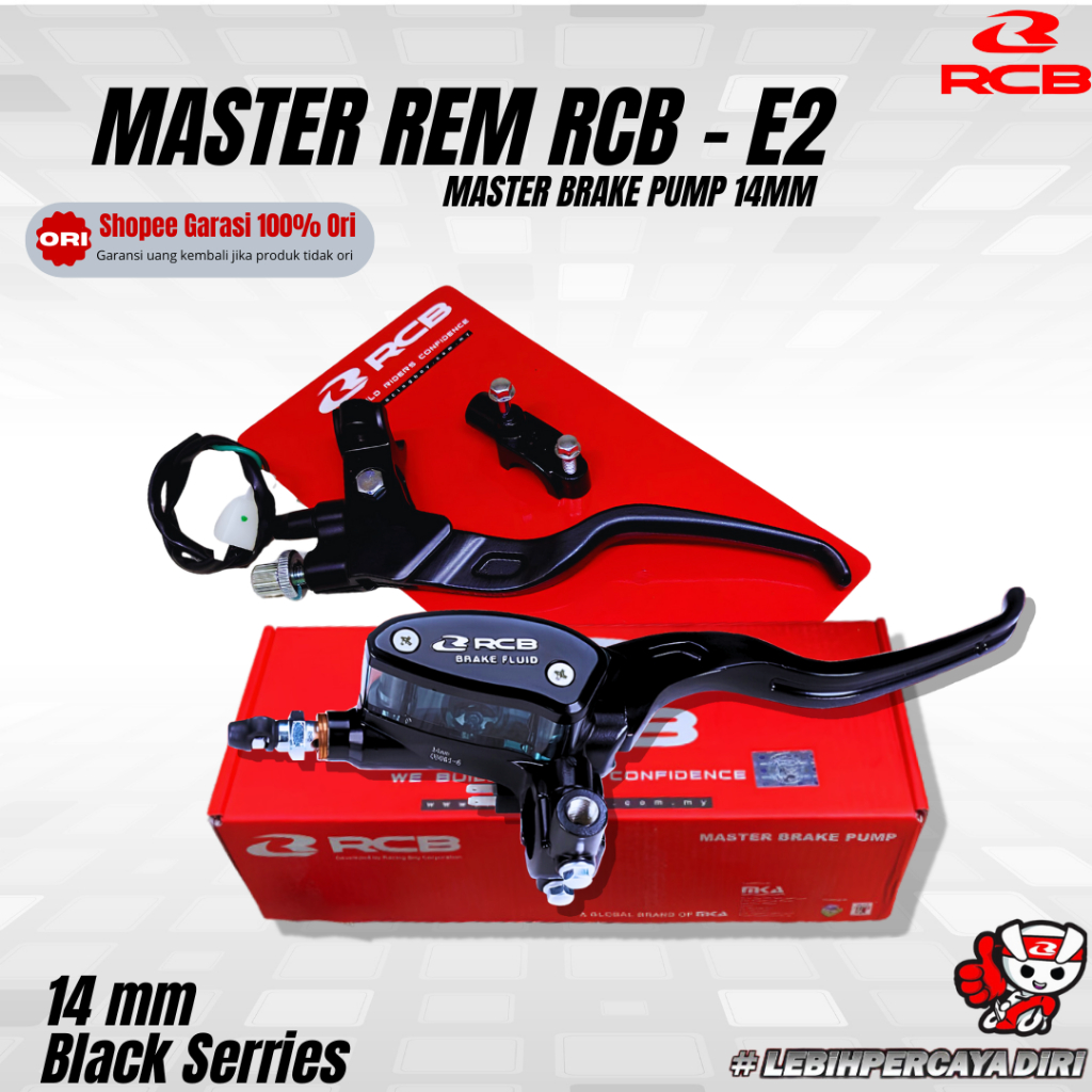 Jual Master Rem RCB Kanan Oval 14mm Kotak Master RCB E2 E3 Handle kiri kopling Hitam dan Silver ...