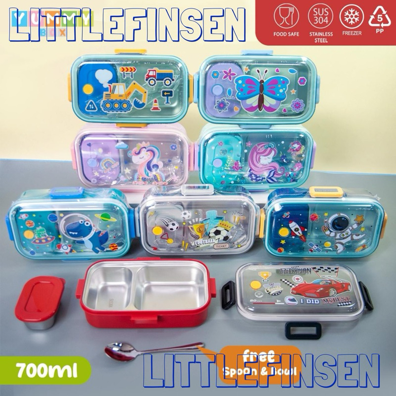 Jual Lunch box yummy stainless 2 sekat dengan tempat snack/lunch box ...