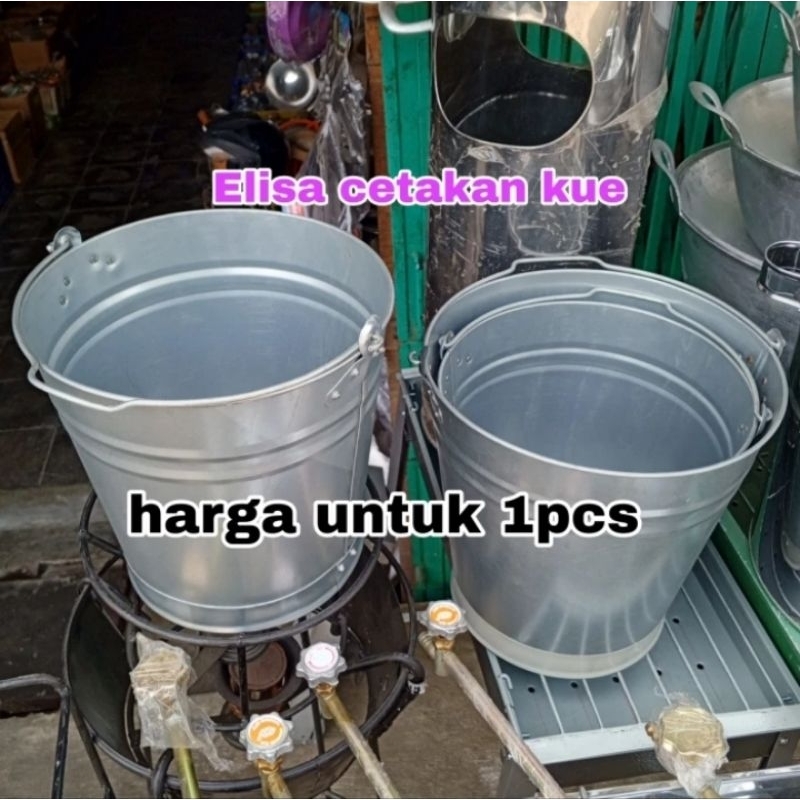 Jual Ember galvanis tebal kapasitas 10 Liter Ember serbaguna | Shopee ...