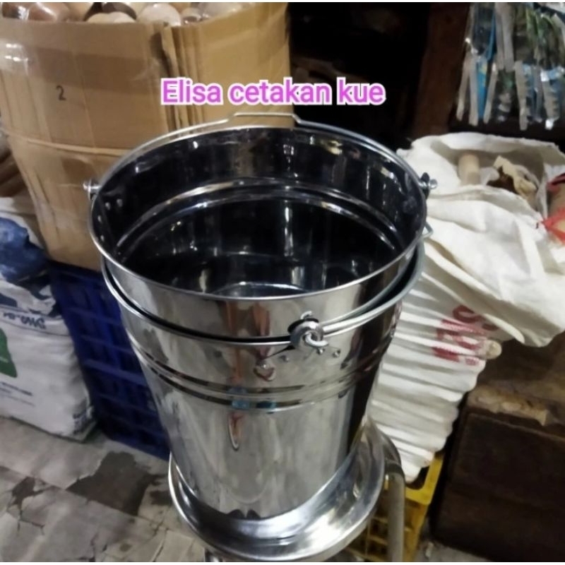 Jual Ember stainless kapasitas 25 liter / Ember serbaguna / Wadah ...