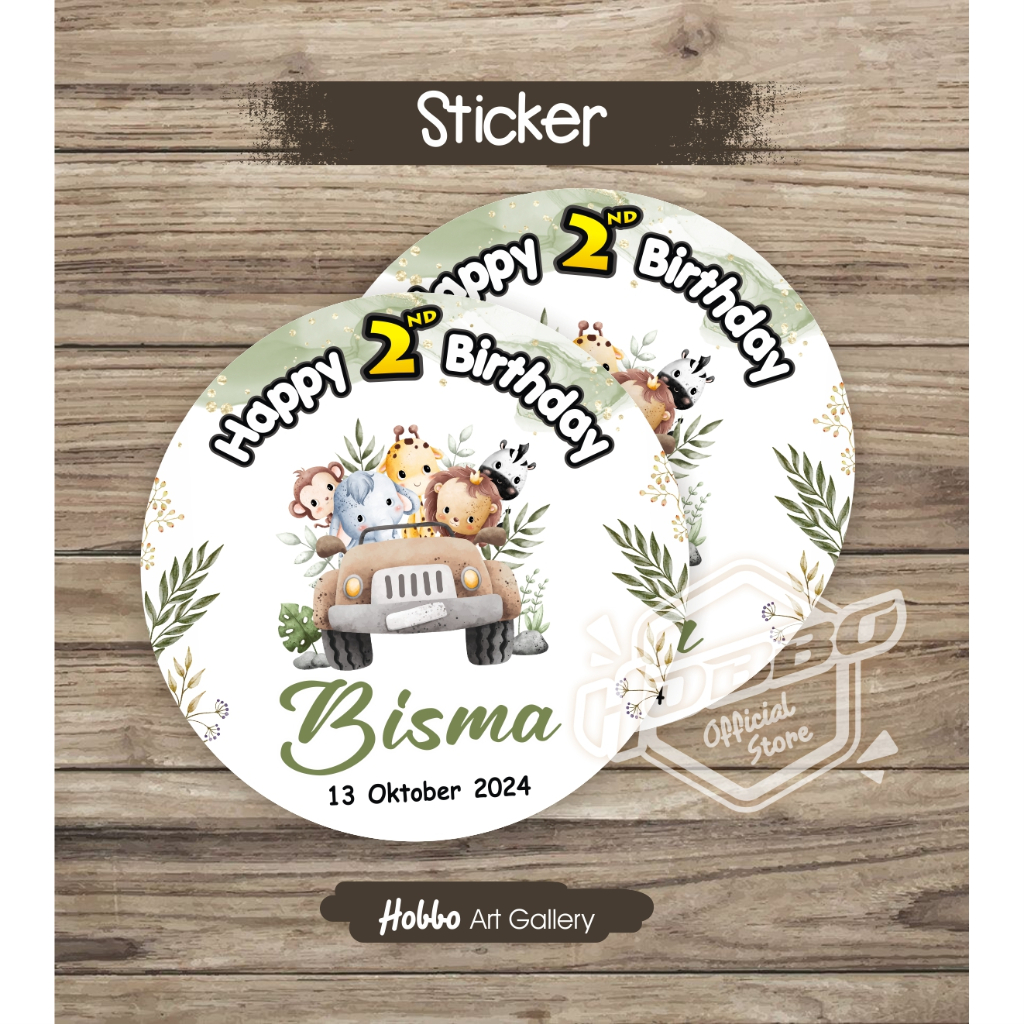 Jual 10x10 cm - Stiker Ulang Tahun Ultah - Birthday Sticker - Tumpeng ...