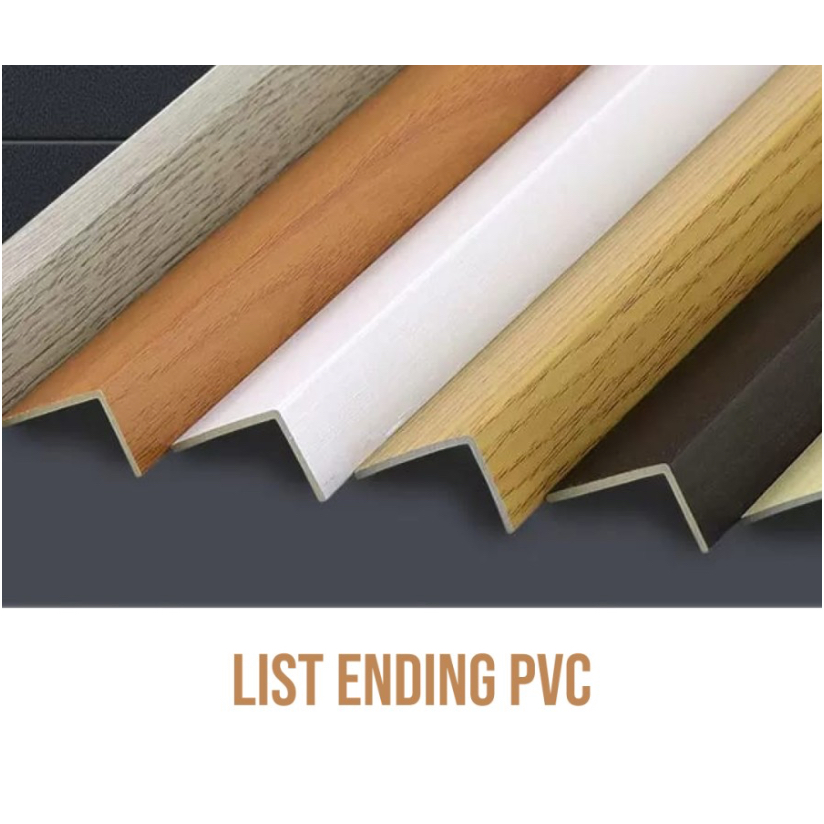 Jual Lis Ending List Siku L PVC Step Nosing Lantai Tangga Vinyl SPC Lis ...