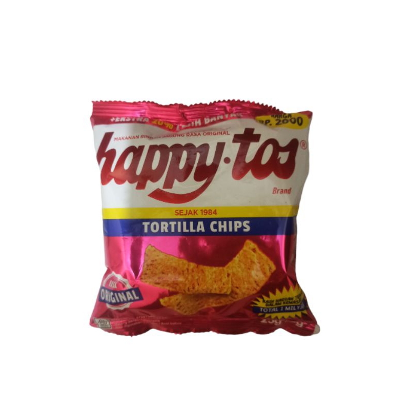 Jual Happy Tos Tortilla Chips Merah 25gr ECER 2500 | Shopee Indonesia