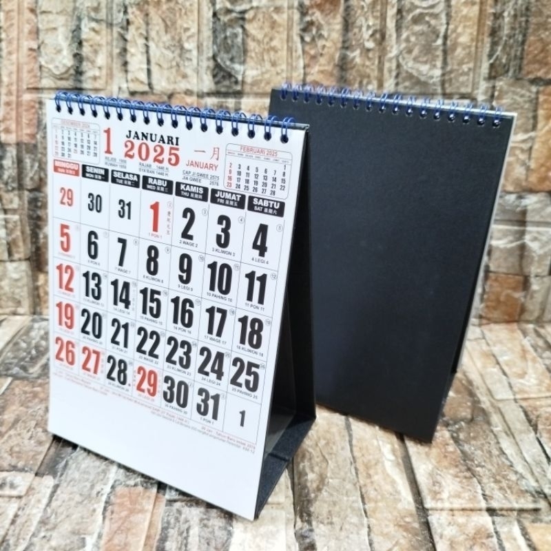Jual Kalender Meja Linen 2025 ( penopang tebal ) | Shopee Indonesia