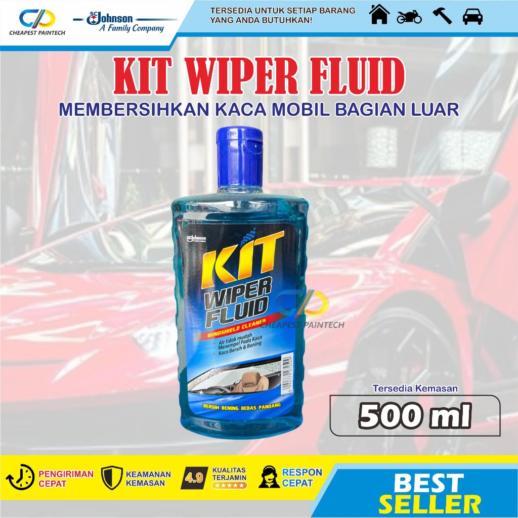 Jual KIT WIPER FLUID 500 ML CAIRAN PEMBERSIH, PENGHIANG KOTORAN DAN ...