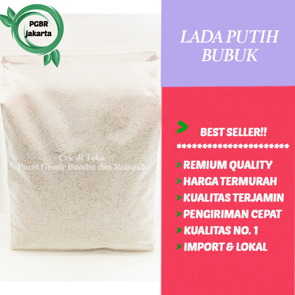 Jual Lada Putih Bubuk 1 kg / Harga Grosir / Merica Bubuk / Pepper ...