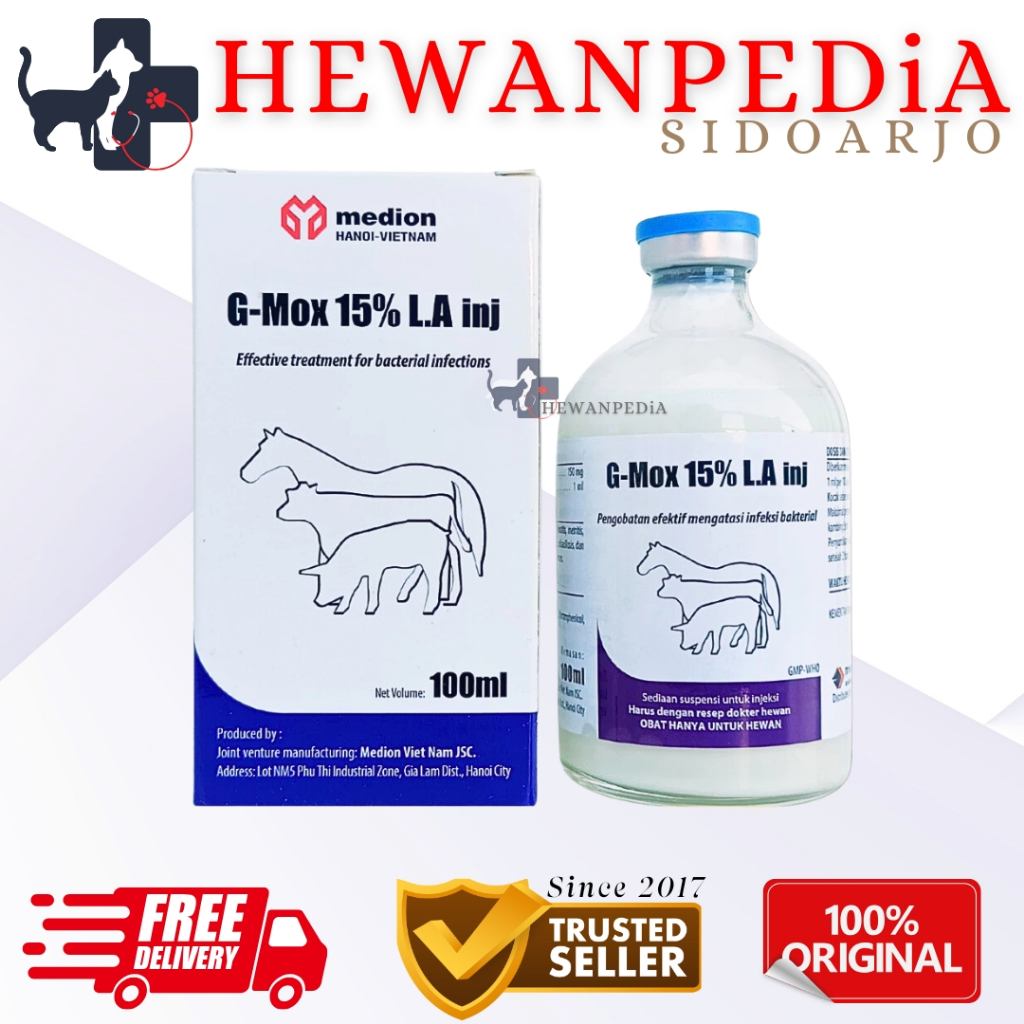 Jual GMOX G MOX LA 100 ml MEDION - Obat Infeksi Hewan Ternak Sapi ...