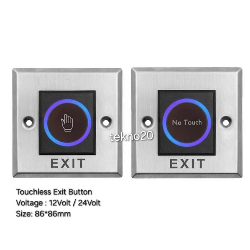 Jual Touchless Flush Button | No Touch Exit Button Sensor Hand Logo ...