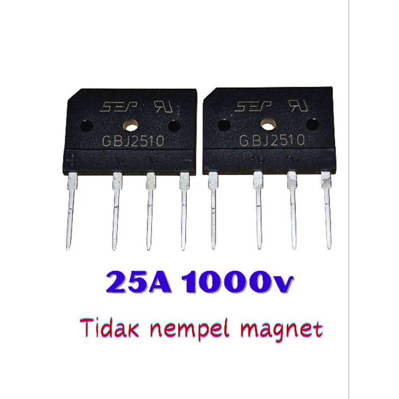 Jual Diode sisir 25A / dioda bridge 25 ampere / diode gbj2510 | Shopee ...