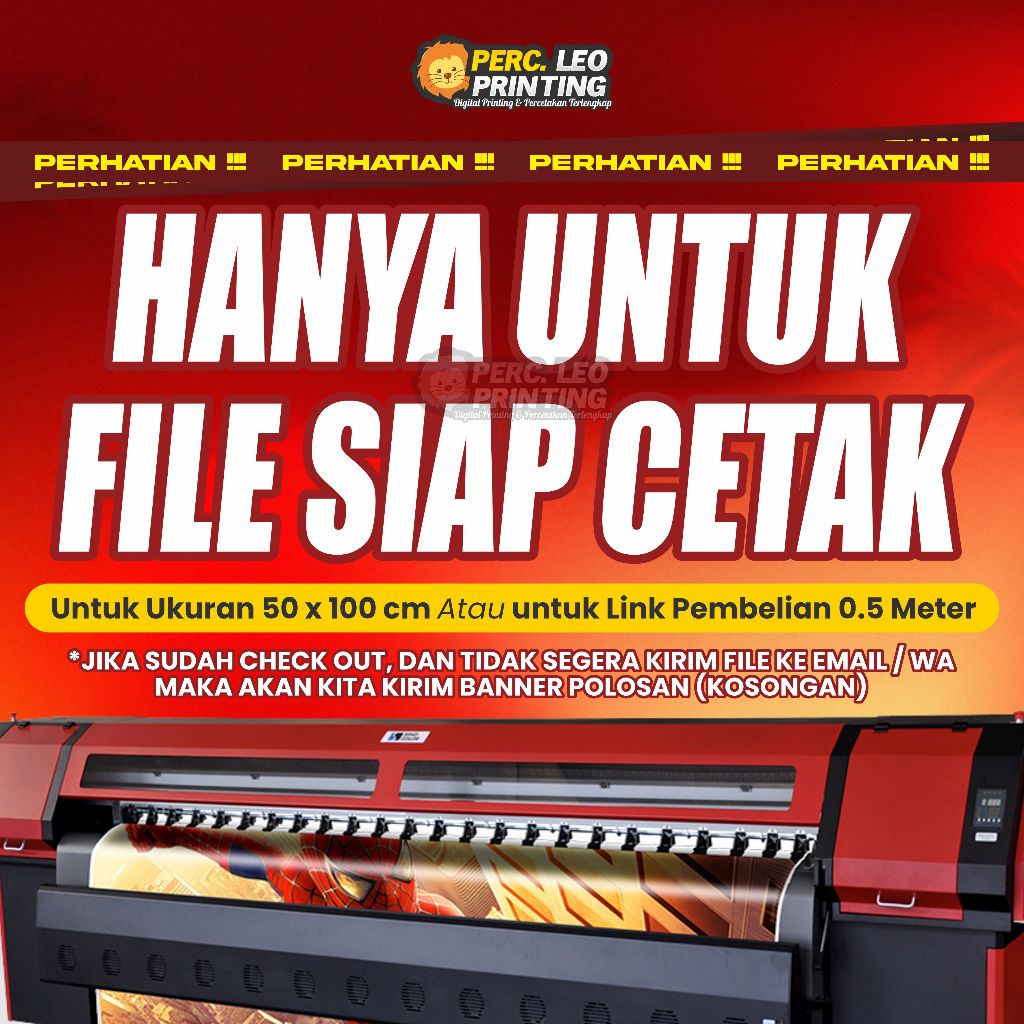 Jual [HANYA UNTUK FILE SIAP CETAK] Cetak Banner Hanya 9500 ukuran ...