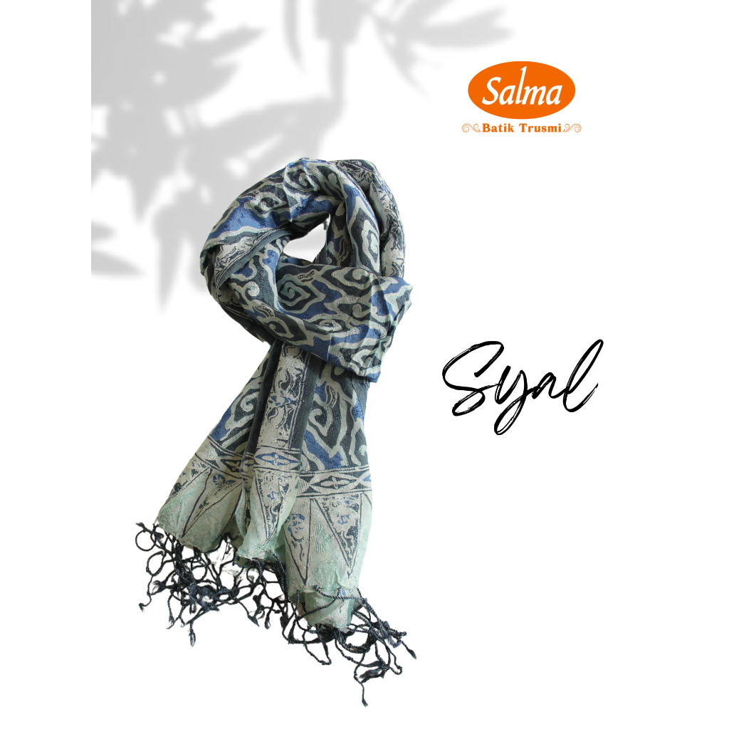 Jual BATIK SALMA Selendang Batik Viscos Motif Encim Mega Mendung Kawung ...