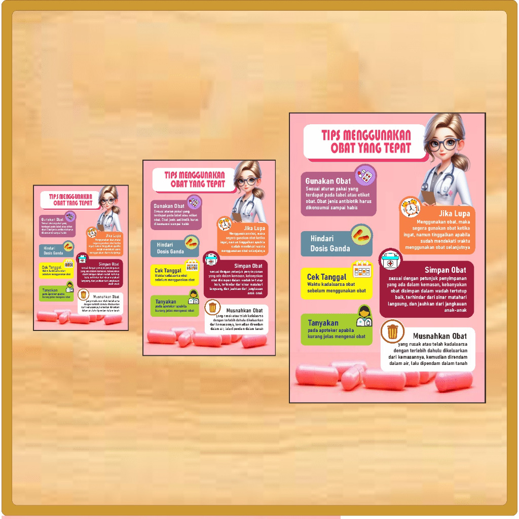 Jual Stiker Poster Tips Menggunakan Obat Yang Tepat, Sticker Poster ...