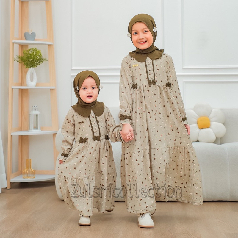 Jual Gamis anak syari set pasmina usia 1-12 tahun / moana kids gamis ...