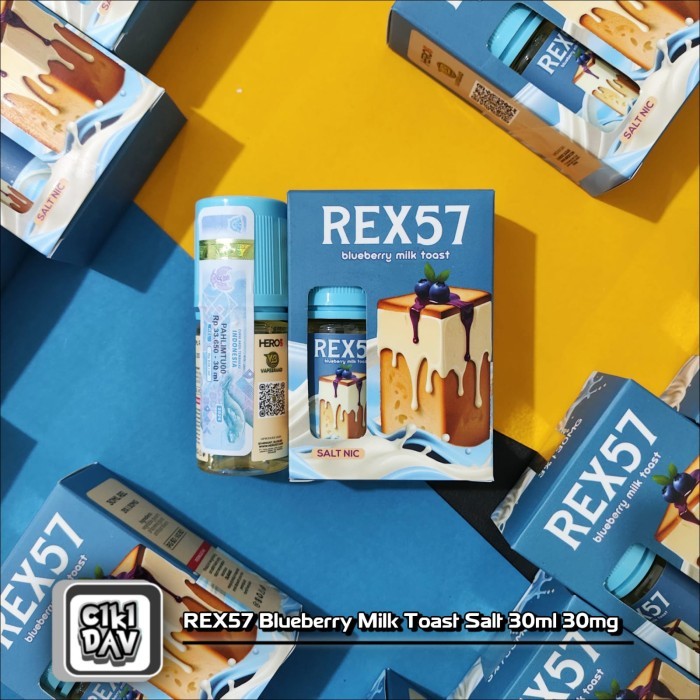 Jual REX57 Blueberry Milk Toast salt nic 30ml eliquid HERO57 | Shopee ...