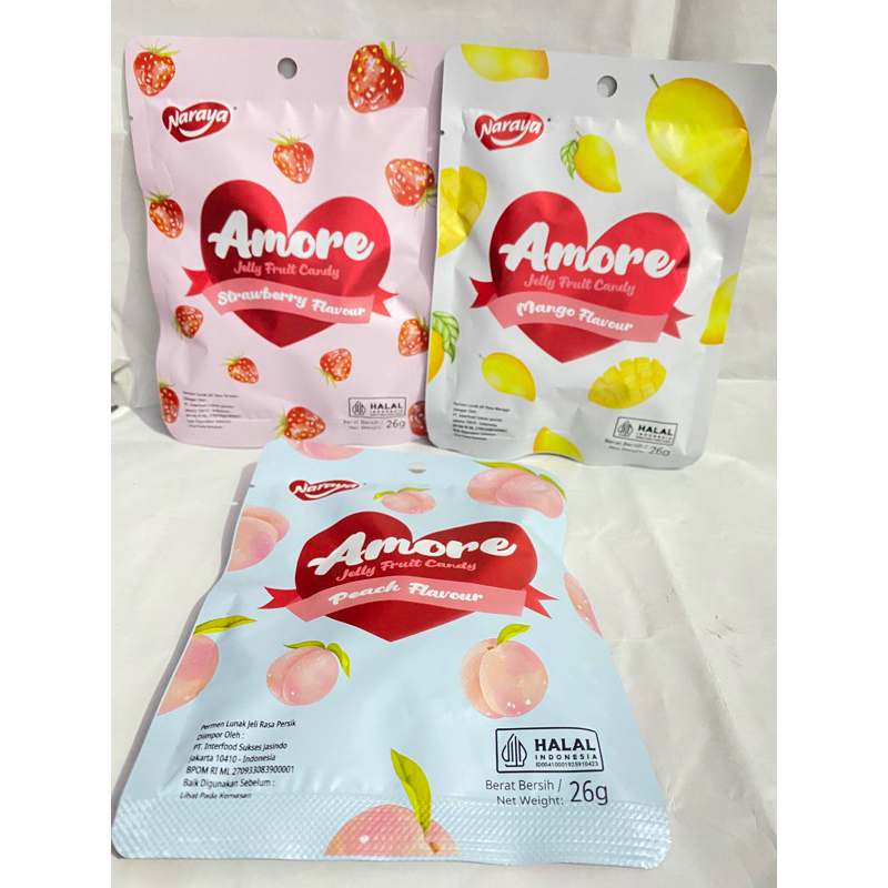 Jual Naraya Amore Jelly Fruit Candy Permen Lunak Rasa Buah Mangga Mango ...