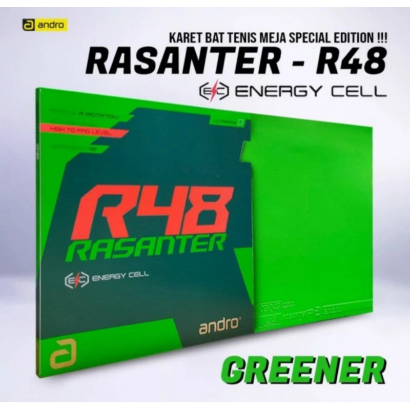 Jual Karet Bat Tenis Meja Andro Rasanter R48 Energy Cell Sponge ...