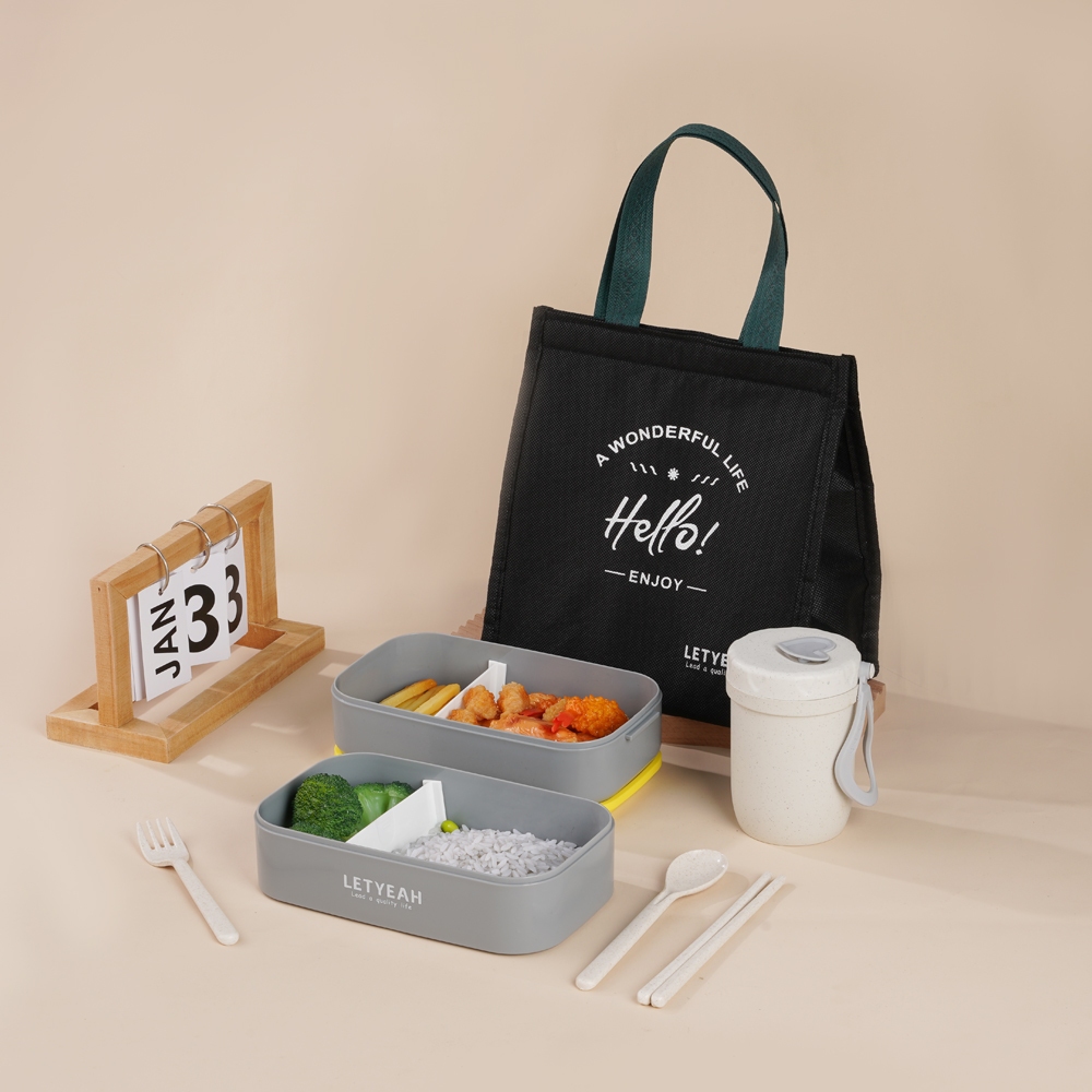 Jual Letyeah & Kaizenliving Tempat Makan Set Tas DIY Stiker/Double ...