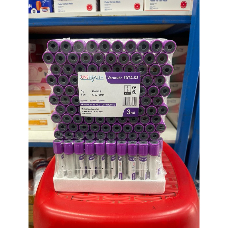 Jual Tabung EDTA / Vacutube EDTA ungu Onehealth | Shopee Indonesia