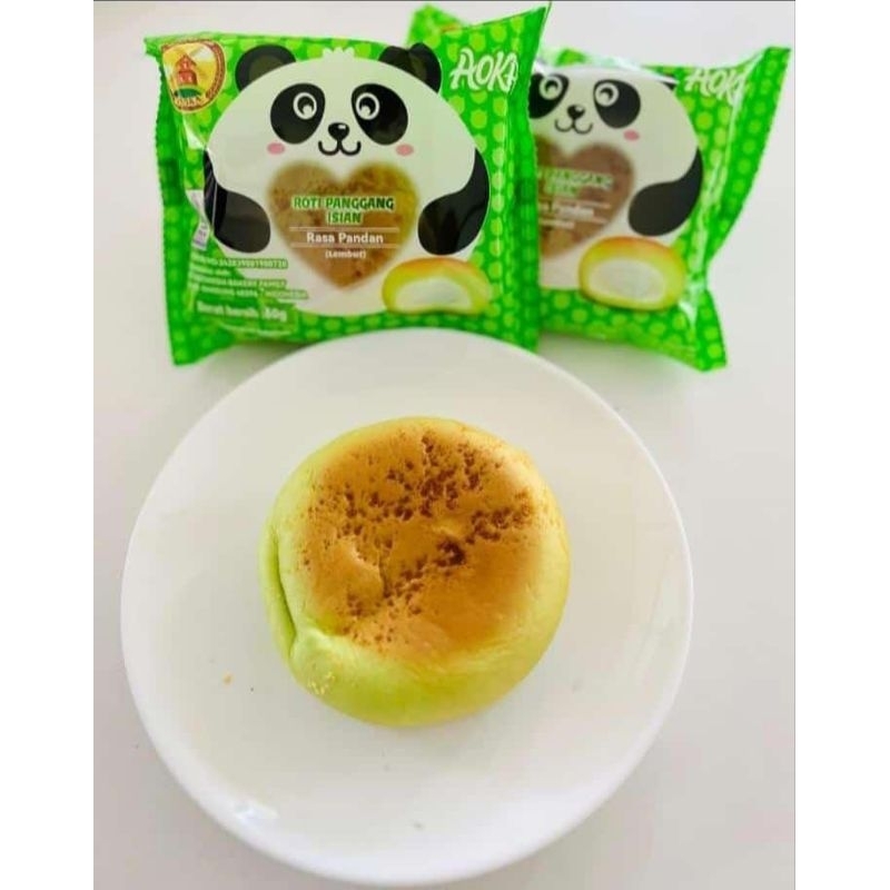 Jual Roti Aoka Panggang Panda rasa Keju Pandan Vanilla Mangga Susu ...
